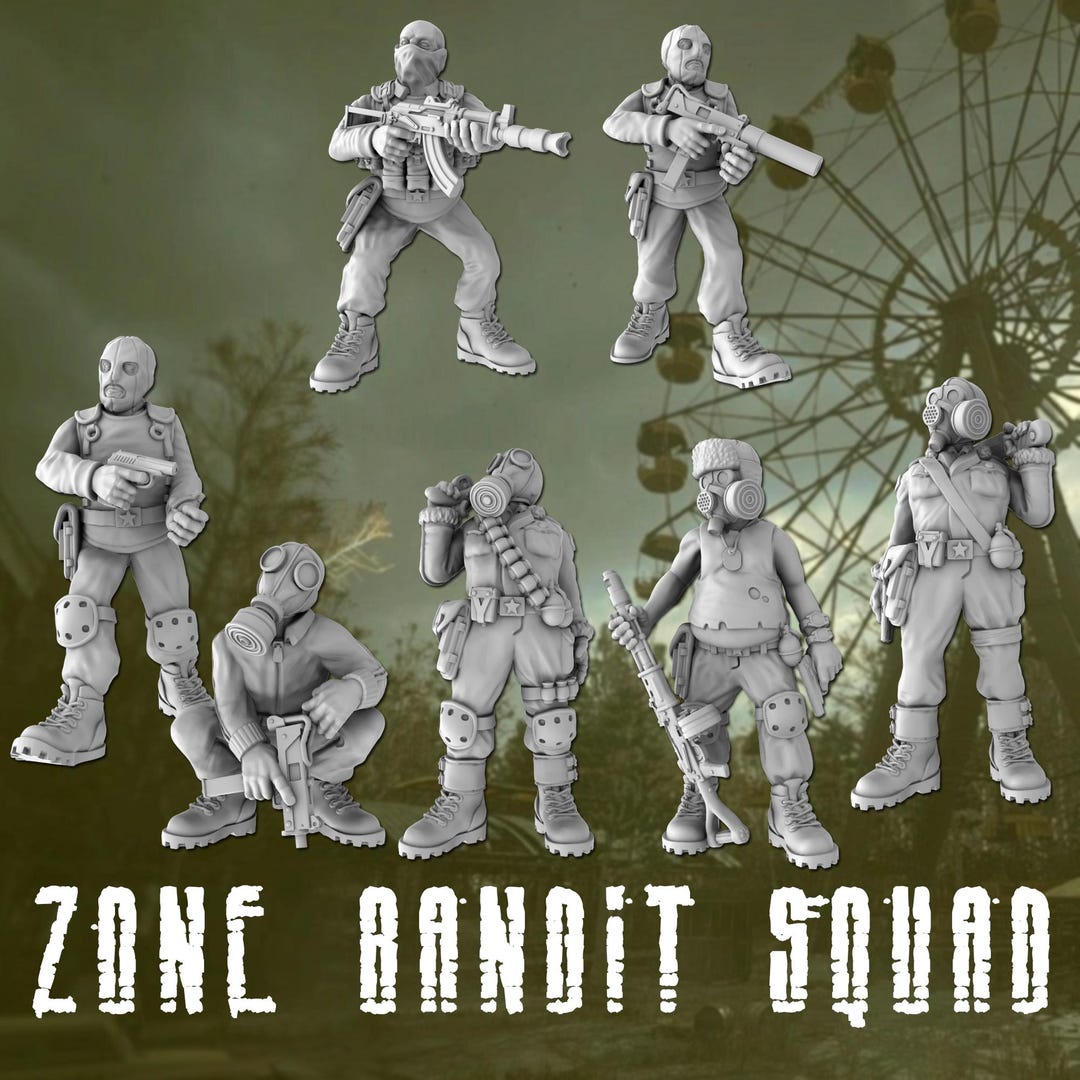 Zone Bandit Miniatures: 28mm/32mm Post-apocalyptic Squad - Etsy