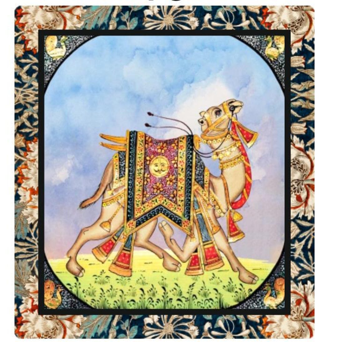 Rajasthani Camel Art Coaster – Indian Folk Art Drink Coaster – Ethnic ...