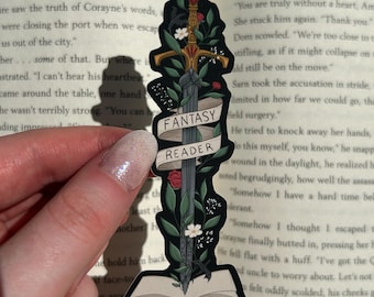 The Fantasy Reader // Bookish Sticker // Fantasy Book Lovers || Bubble ...