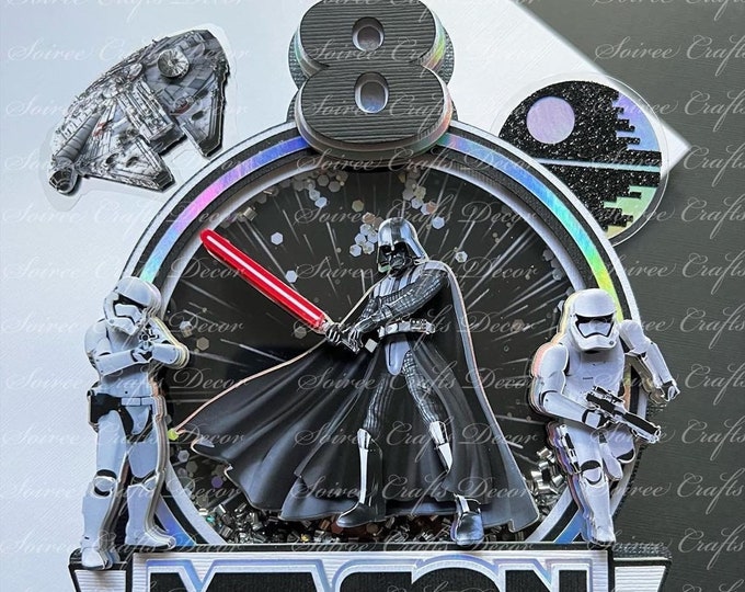 Star Wars Inspired Cake Topper Darth Vader and Stormtrooper, Star Wars ...