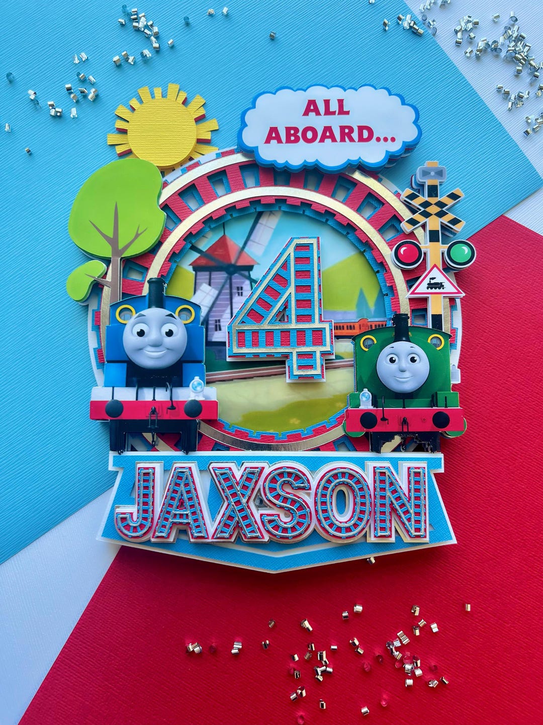 Train Cake Topper Thomas and Friends Personalized Handmade Birthday ...