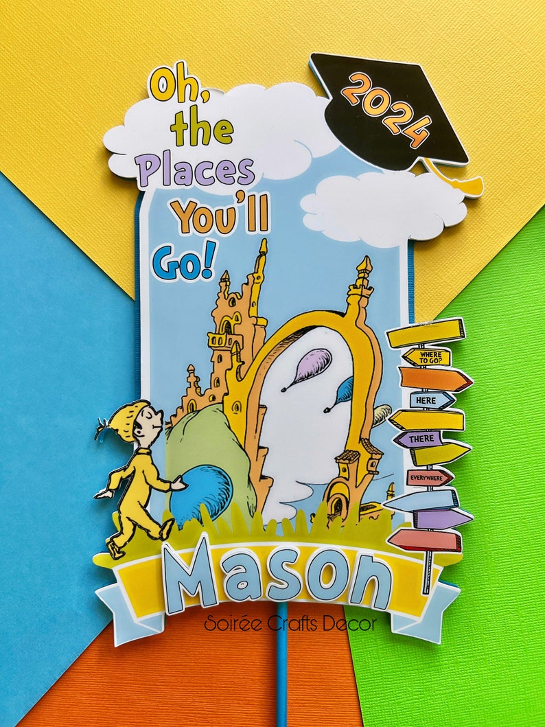 Graduation Cake Topper/ Kindergarten Graduation Cake Topper/ Cat ...