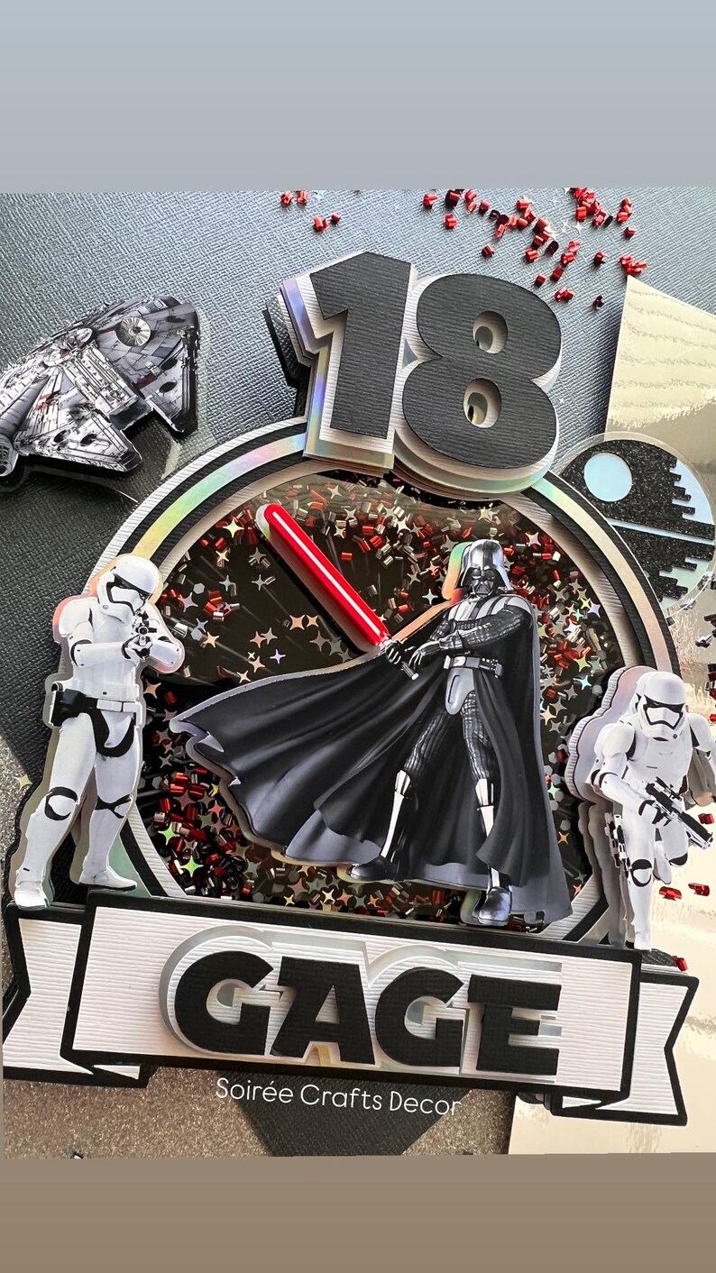 Darth Vader Cake Topper: Star Wars Party Decor With LED Light - Etsy