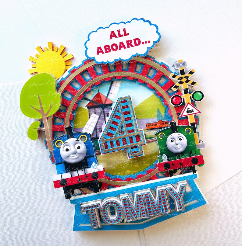 Train Cake Topper, Thomas and Friends, Thomas the Train - Etsy