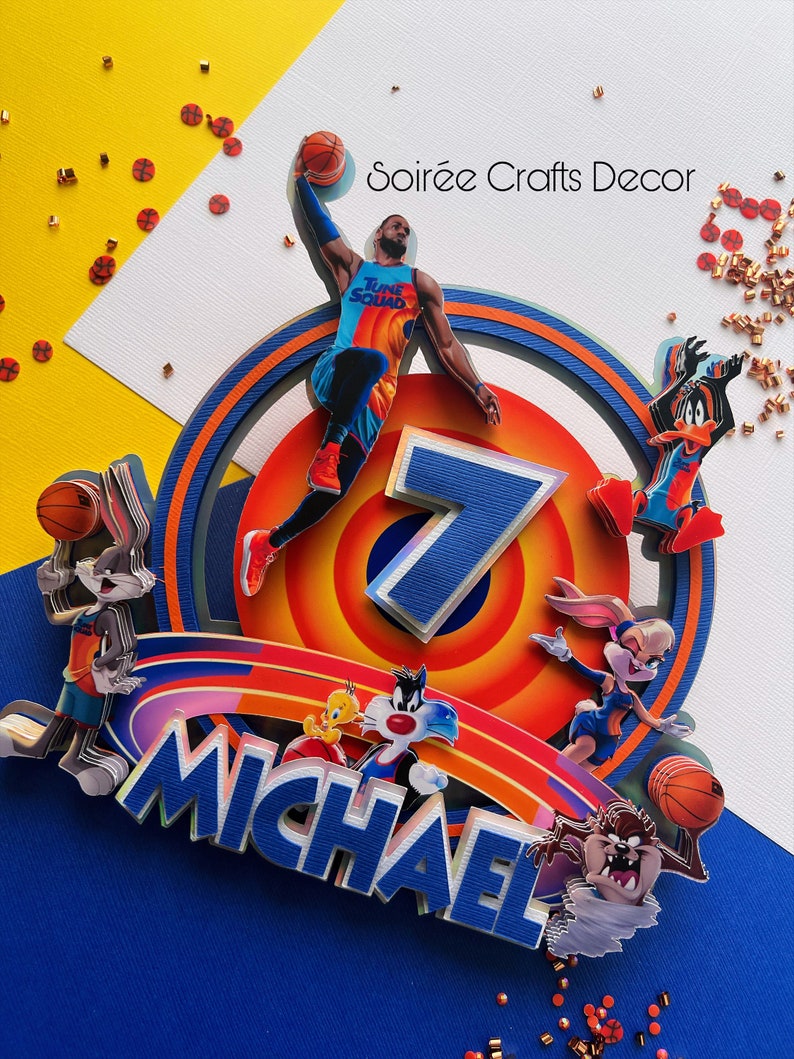 Inspired Space Jam Cake Topper, New Legacy, Basketball Cake Topper - Etsy