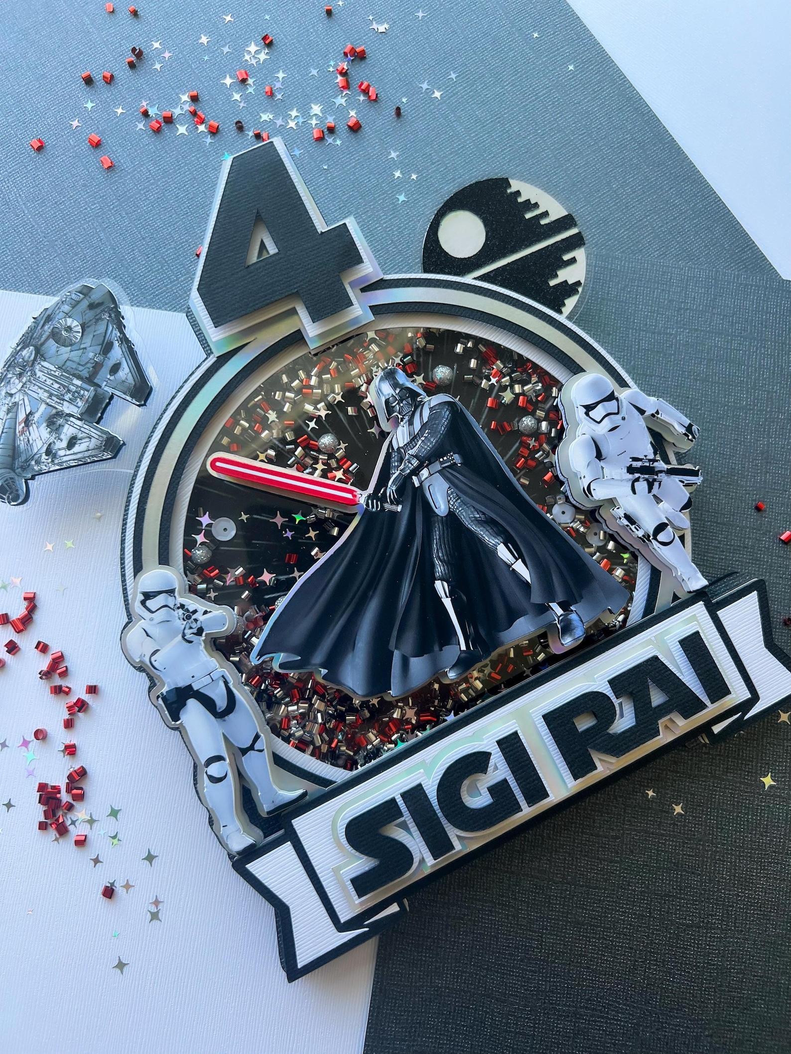 Star Wars Inspired Cake Topper Darth Vader and Stormtrooper, Star Wars ...