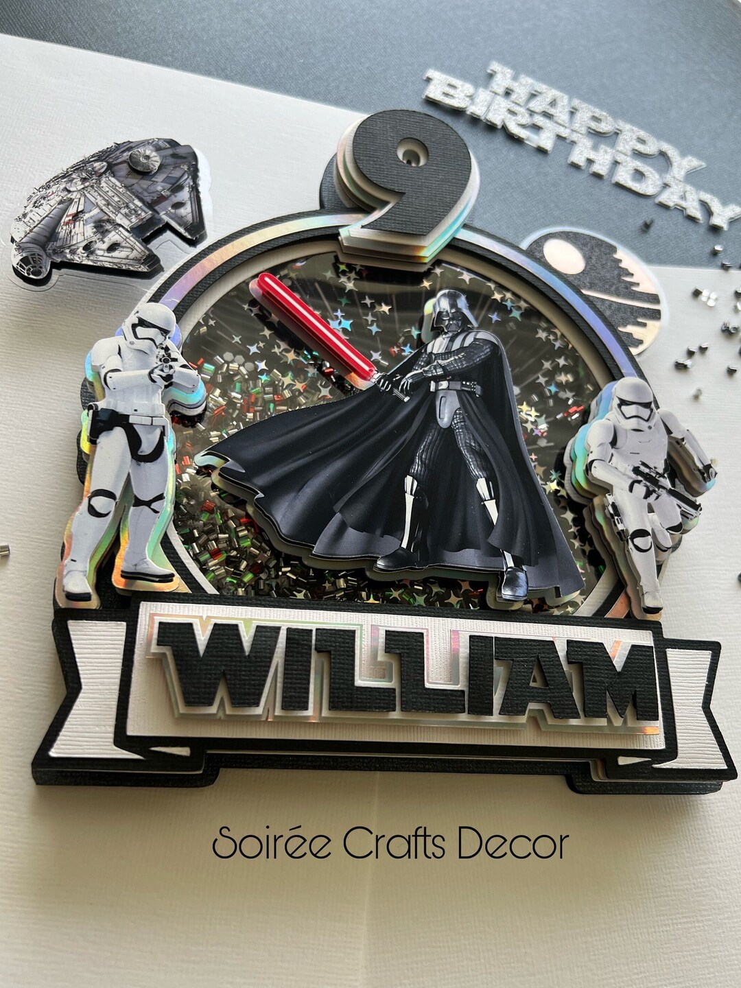 Star Wars Inspired Cake Topper Darth Vader and Stormtrooper, Star Wars ...