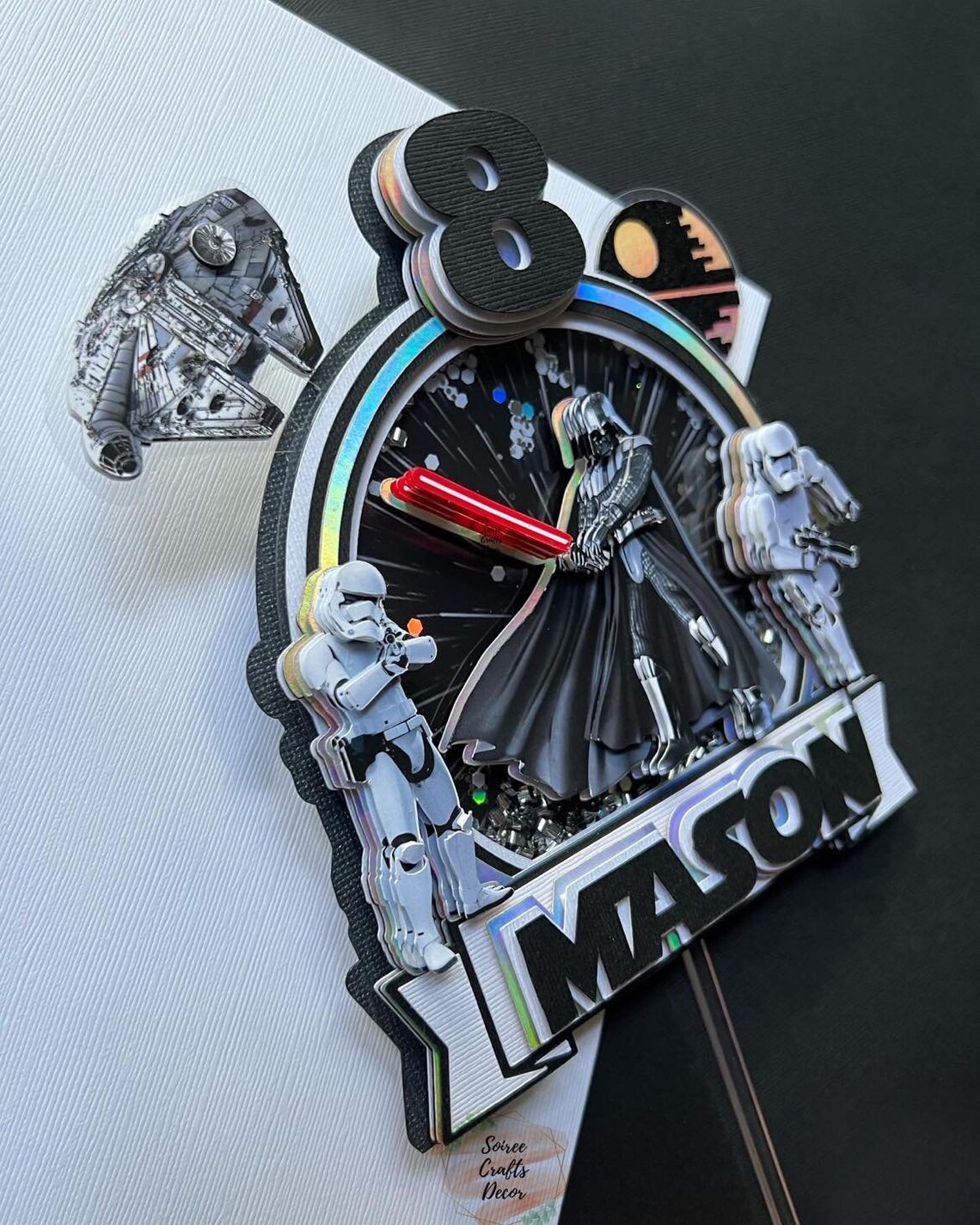 Star Wars Inspired Cake Topper Darth Vader and Stormtrooper - Etsy