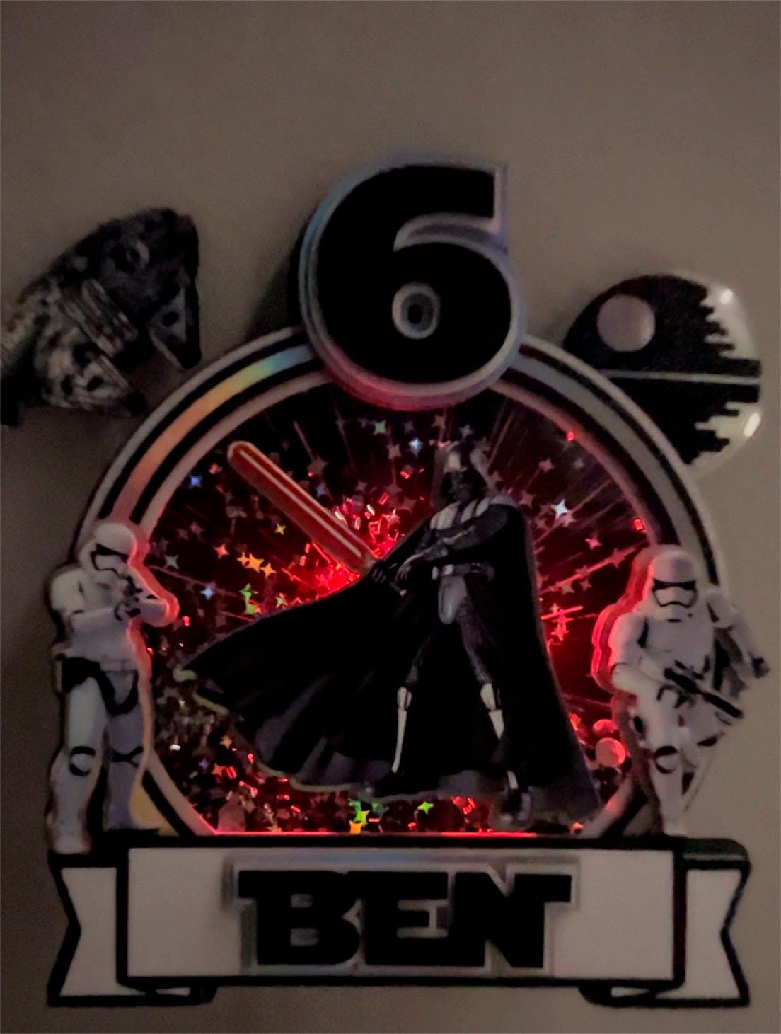 Darth Vader Cake Topper: Star Wars Party Decor With LED Light - Etsy