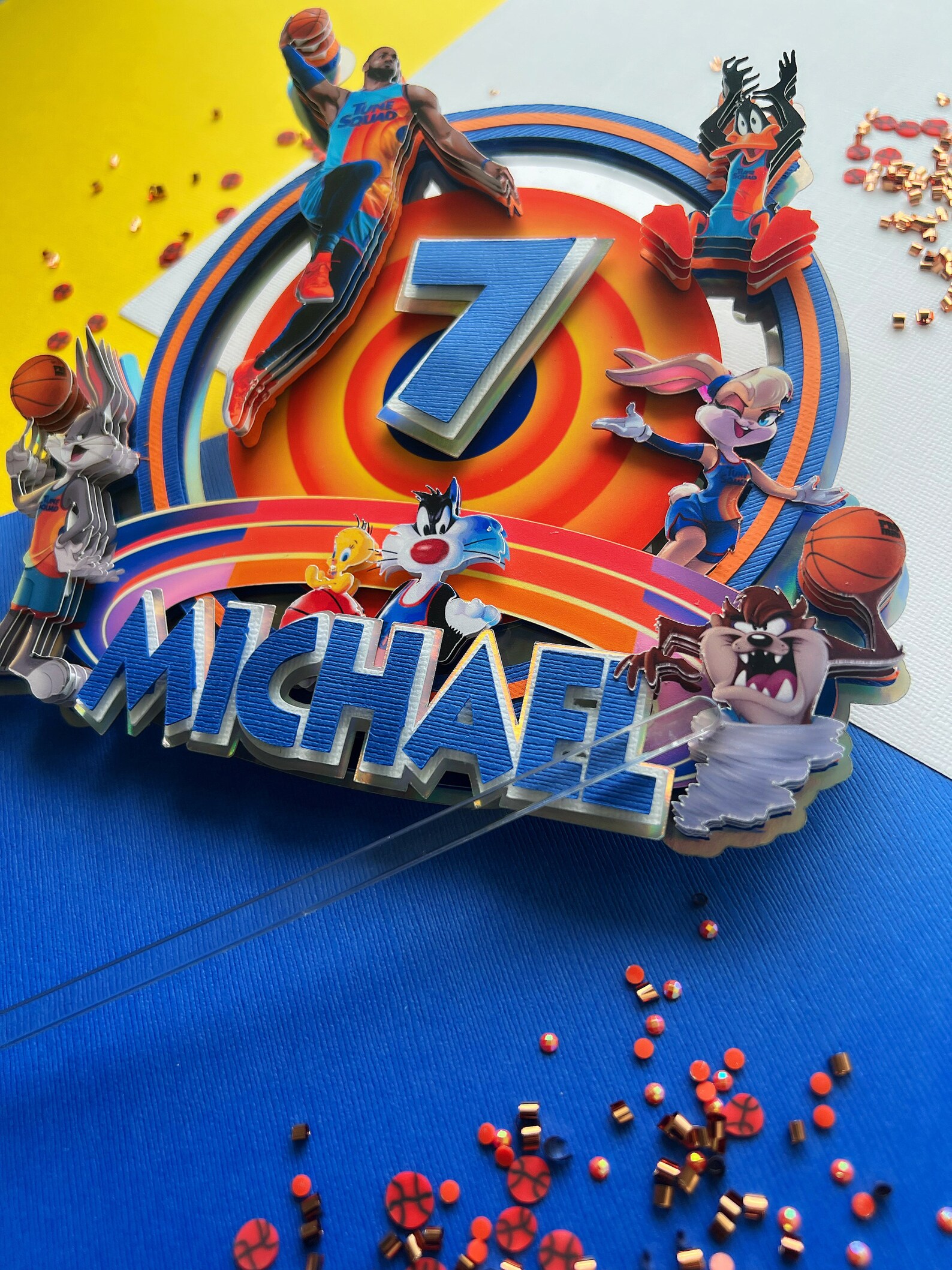 Inspired Space Jam Cake Topper, New Legacy, Basketball Cake Topper - Etsy