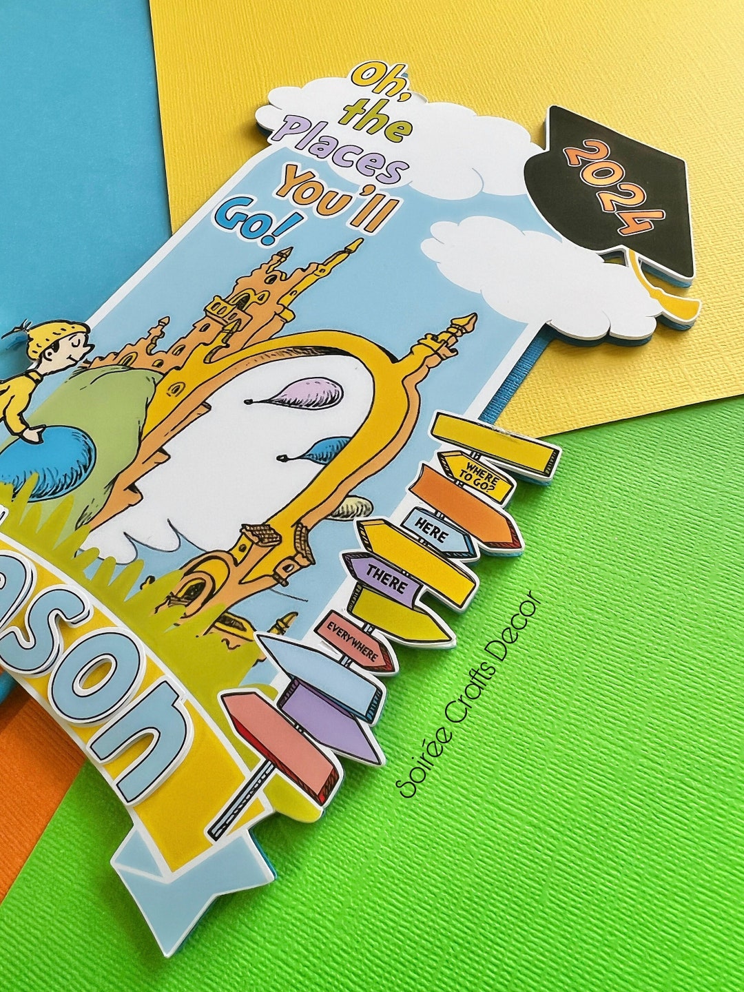 Graduation Cake Topper/ Kindergarten Graduation Cake Topper/ Cat ...