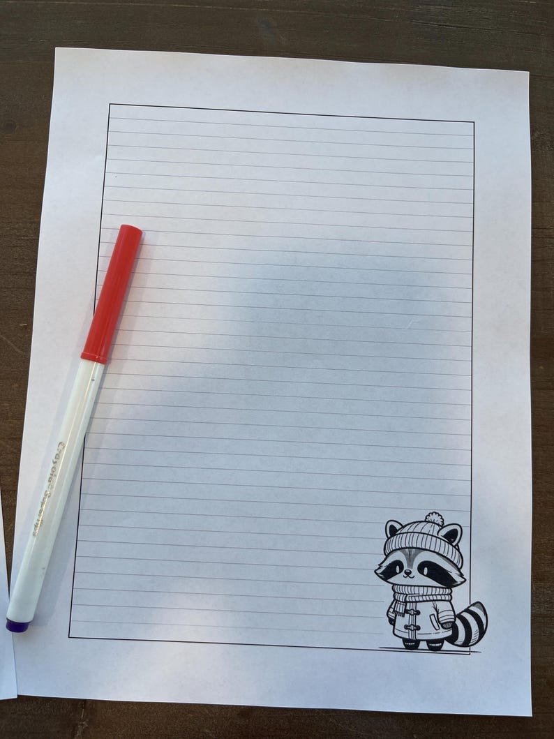 Winter Animals Printable Notebook: the Perfect Writing Paper for the ...