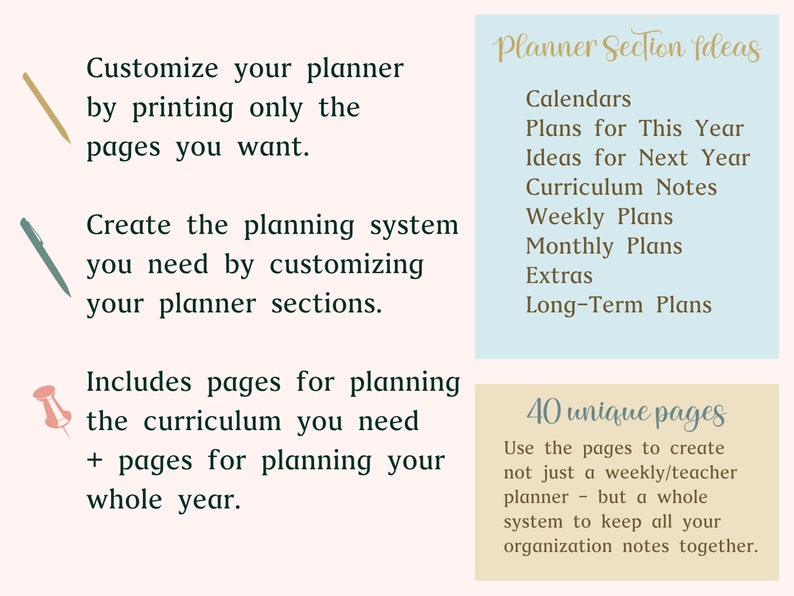 Printable Homeschool Planner plus More - Etsy
