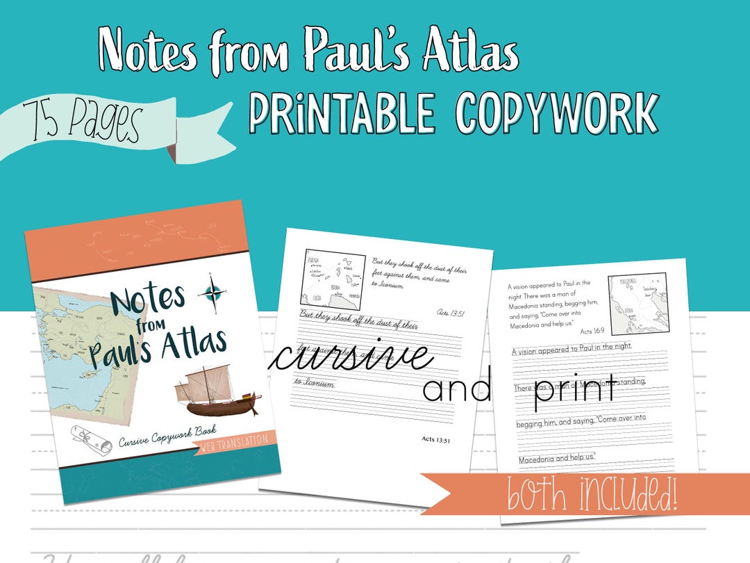 Notes From Paul’s Atlas Cursive Copywork: 80 Simple Verses for Children ...