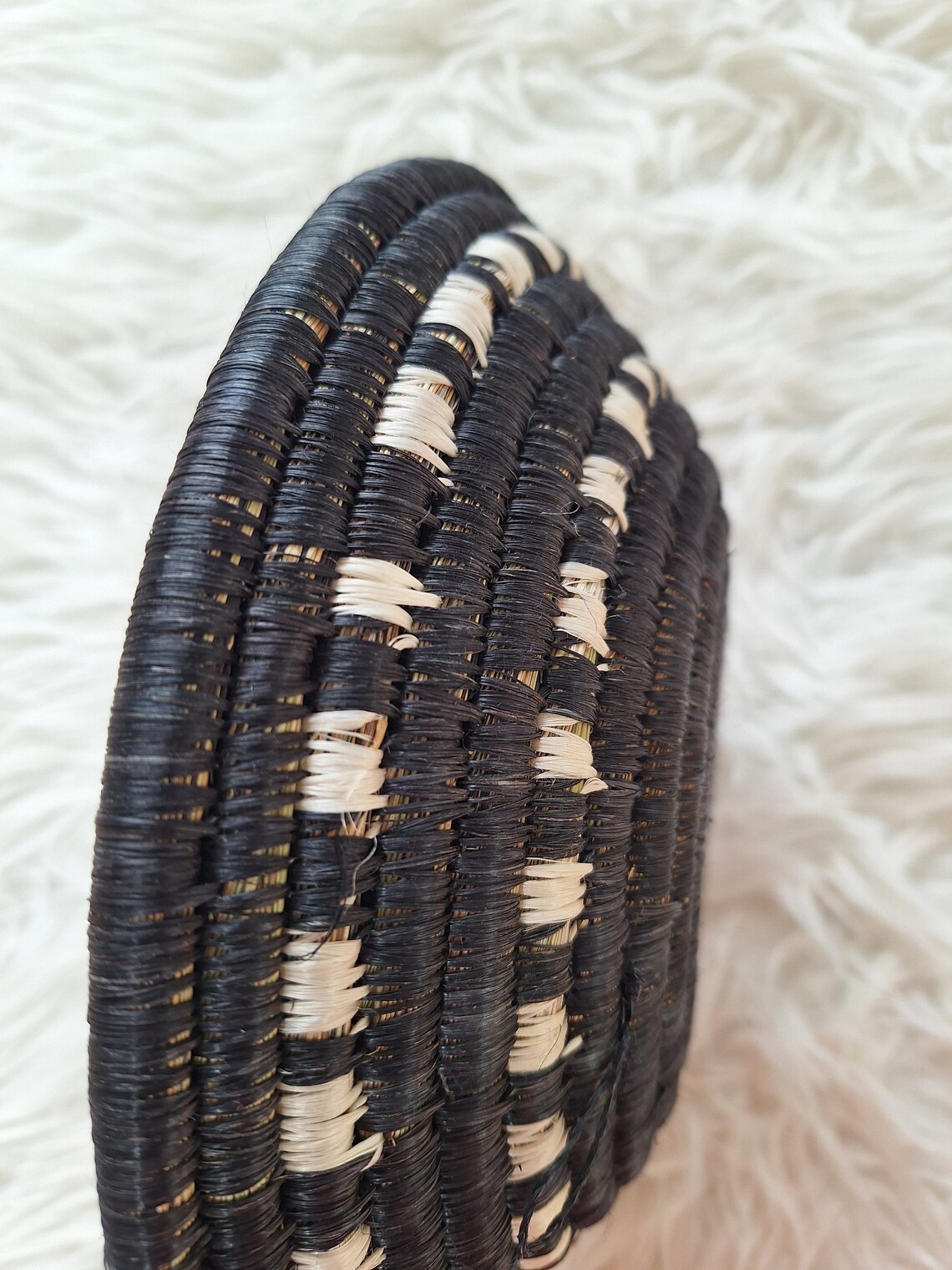Rwanda Basket Wall Decoration Fruit Basket Set of 3 Wall Baskets Black ...