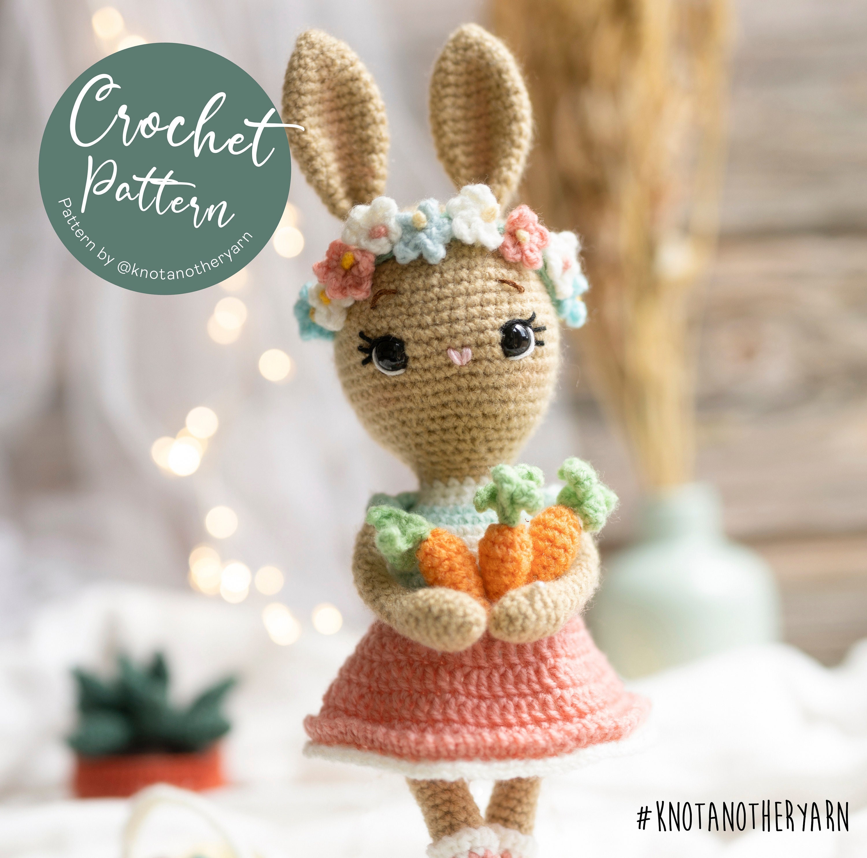 Lizzy the Bunny Crochet Bunny Pattern Amigurumi Bunny - Etsy