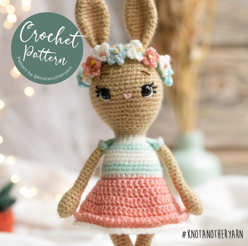 Lizzy the Bunny Crochet Bunny Pattern Amigurumi Bunny - Etsy