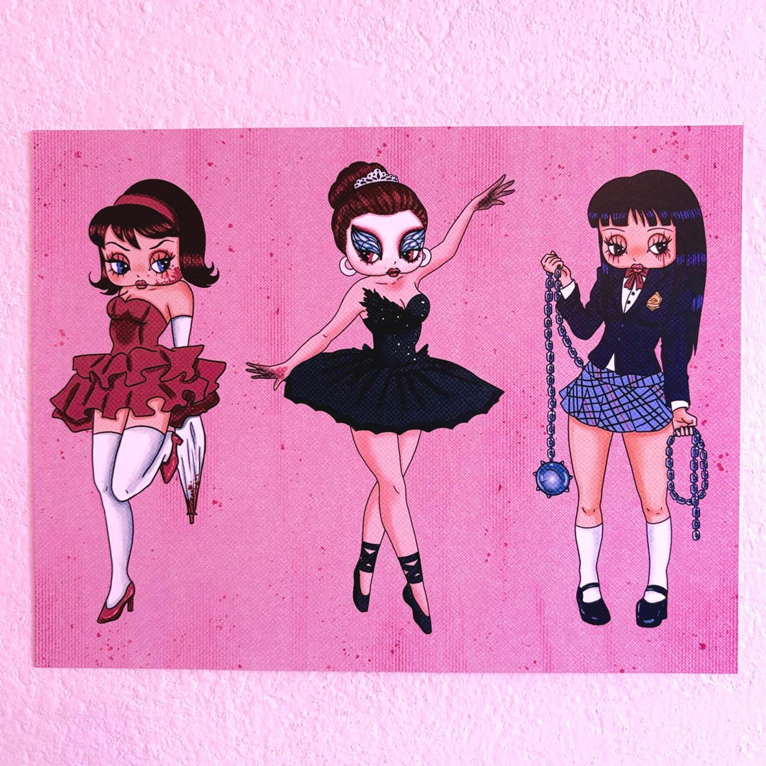 Betty Boop Black Swan,kill Bill, Gogo Yubari Art Print: Halloween Decor ...