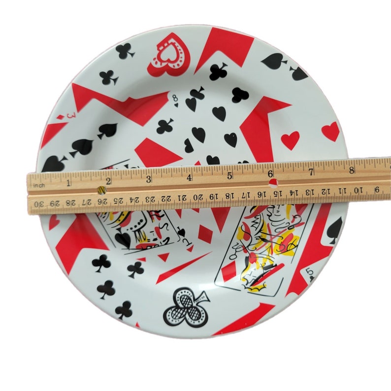 Vintage Playing Card Ceramic Salad Plates, Set of 2 From Square Nest - Etsy