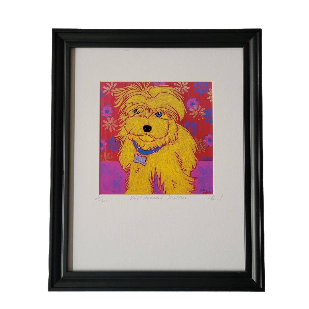 Angela Bond Limited Edition Signed Art Print Mild Mannered Maltese 29/ ...