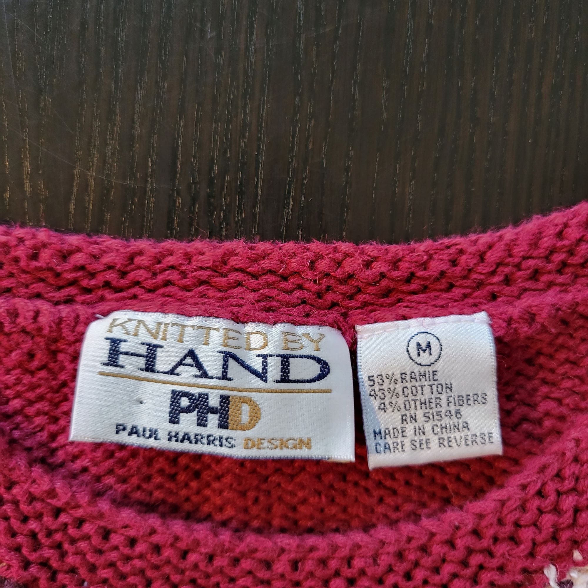 Vintage Hand Knit Paul Harris Design Pullover Sweater Size Medium - Etsy