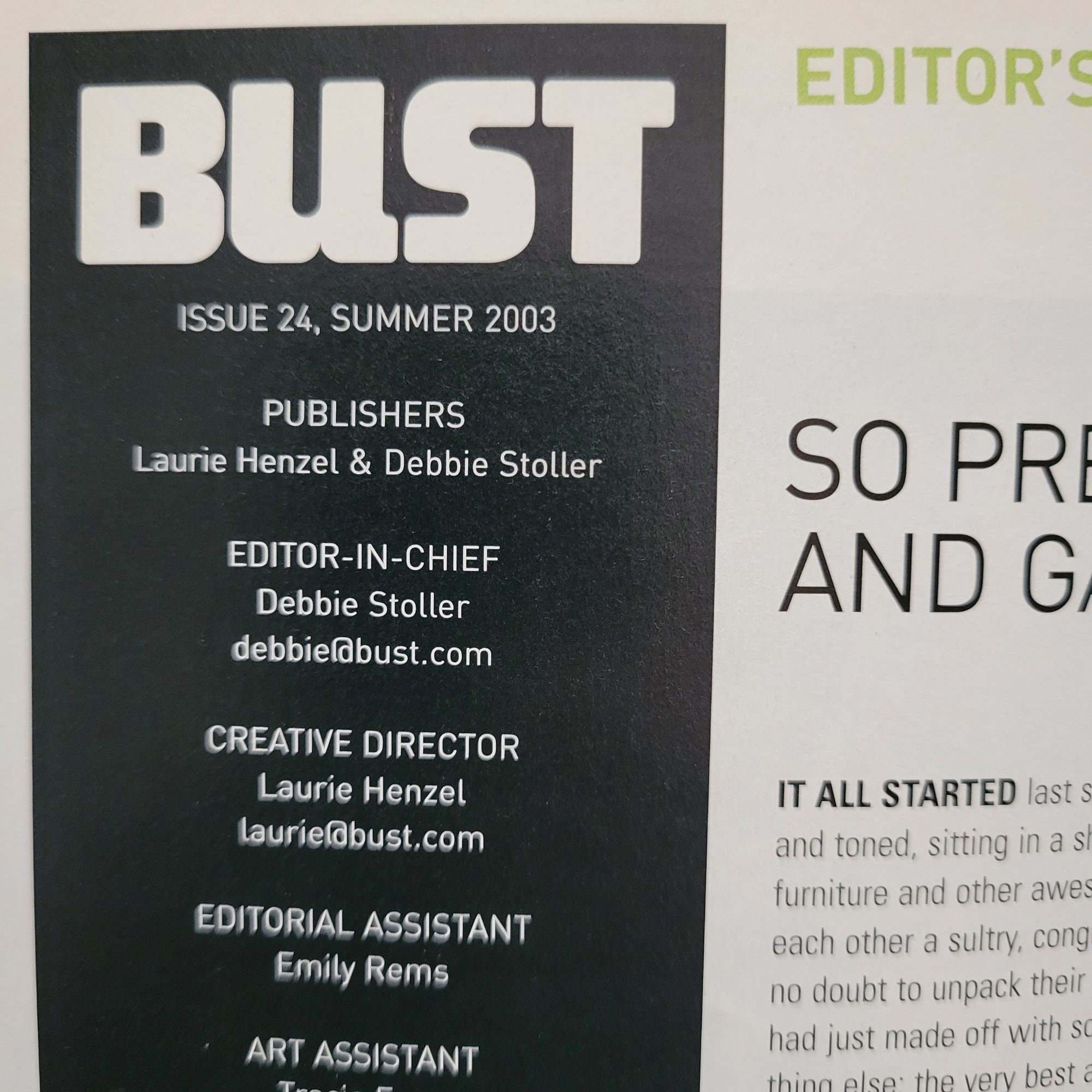 Vintage Bust Magazine Issue 24 Summer 2003 10 Year - Etsy