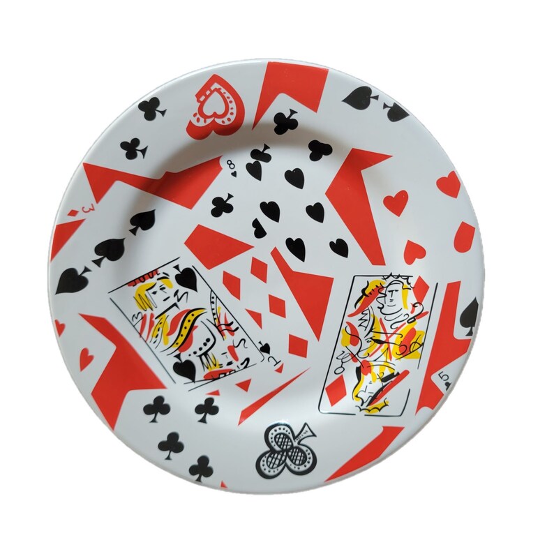 Vintage Playing Card Ceramic Salad Plates, Set of 2 From Square Nest - Etsy