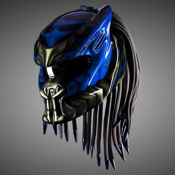 Blue Predator Helmet - Etsy
