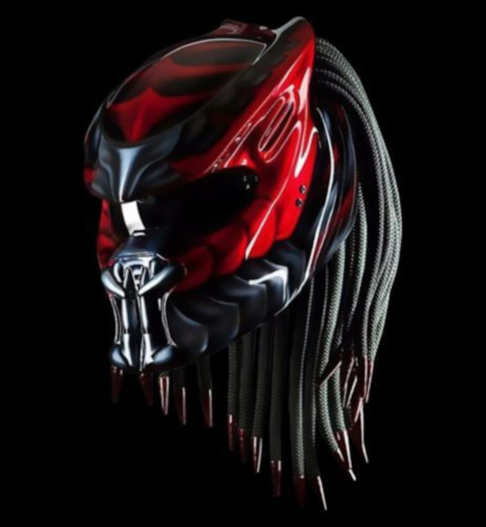 Great Custom Predator Motorcycle Helmet Red Kings Style | Etsy