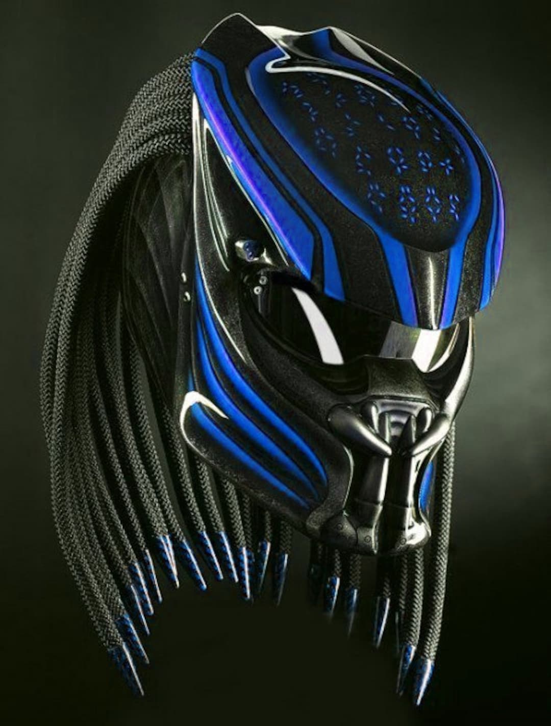 Great !!! Custom Predator Helmet Blue Line (DOT and ECE Approved) - Etsy