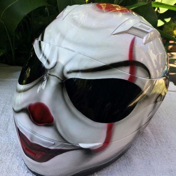 Scary Clown Motorcycle Helmet - Etsy