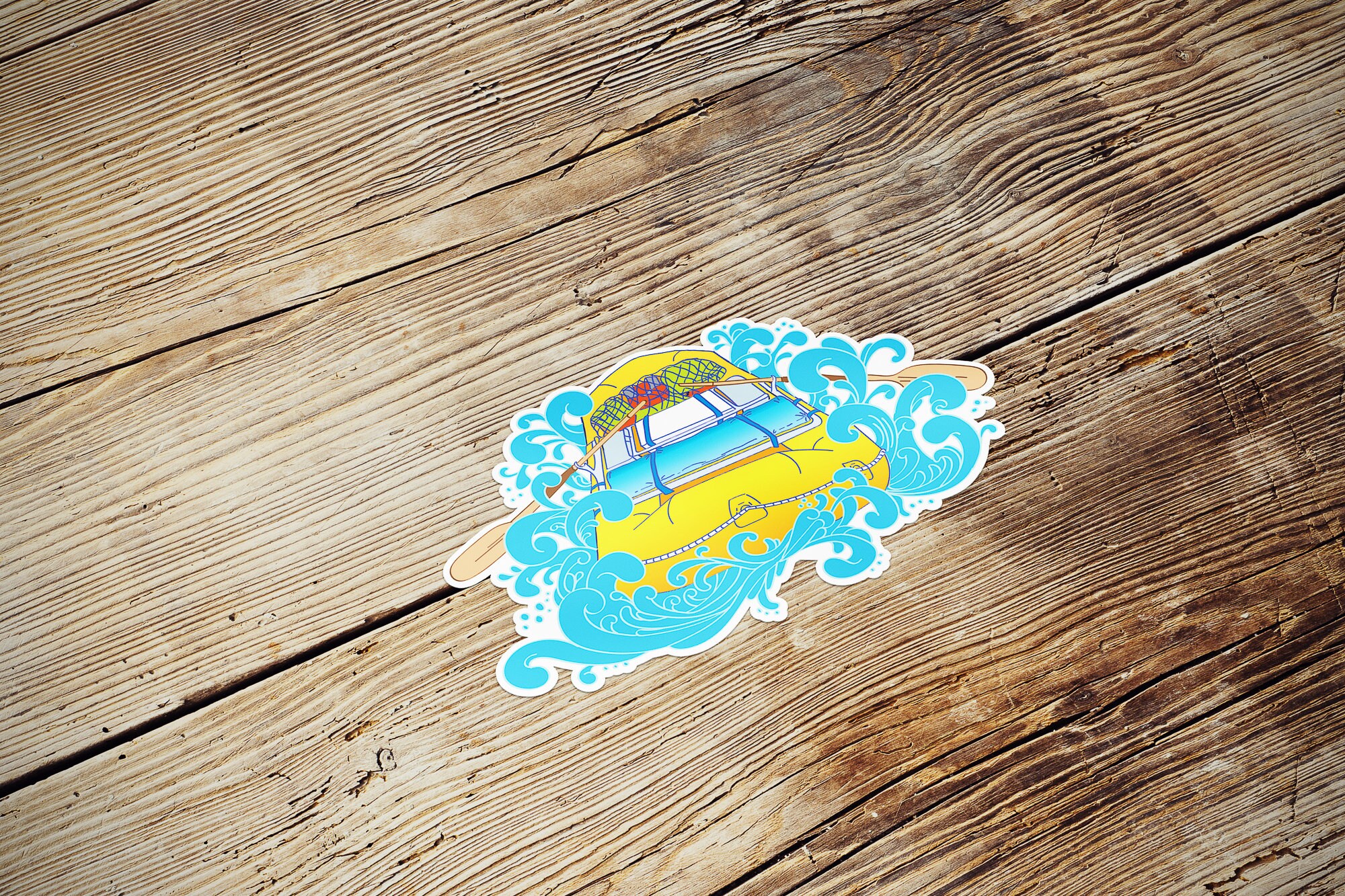 Yellow Raft Sticker - Etsy