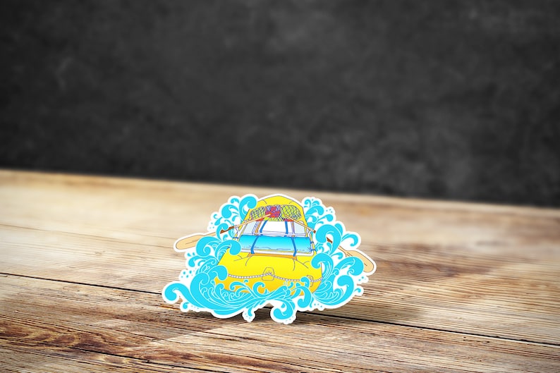Yellow Raft Sticker - Etsy