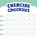 Printable Daily Exercise Checklist bubbly Collection - Etsy