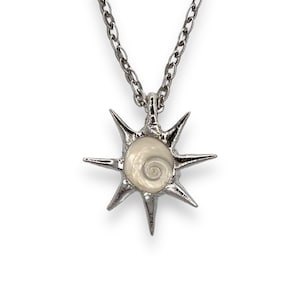 Spiky Spiral Seashell Necklace, Y2k Jewelry, Grunge Alt Necklace ...