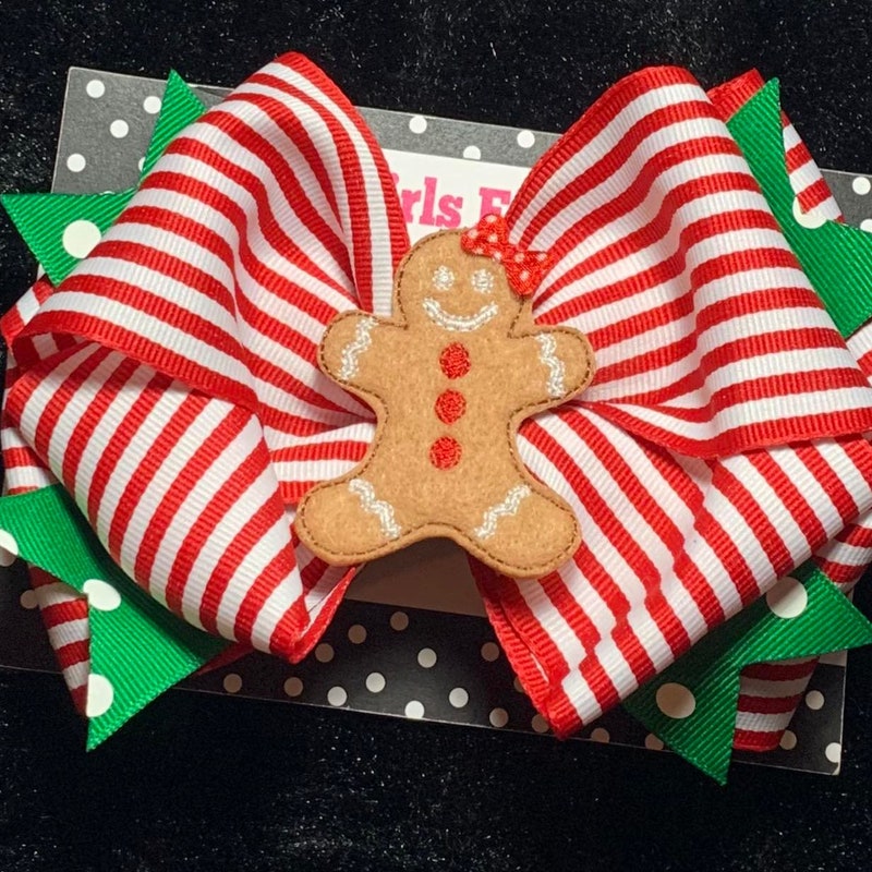 Gingerbread Hair Bow - Etsy