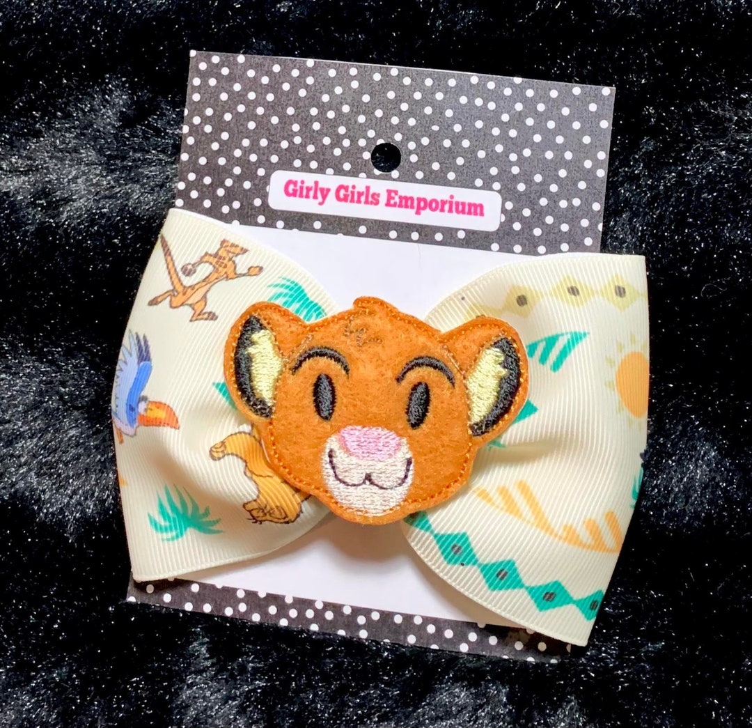 READY TO SHIP Lion Hairbow, Zoo Birthday Bow, Lion Hairbow, Animal ...
