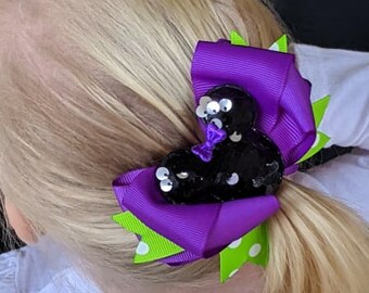 Minnie Mouse Halloween Hair Bow Holiday Hair Bow Large - Etsy