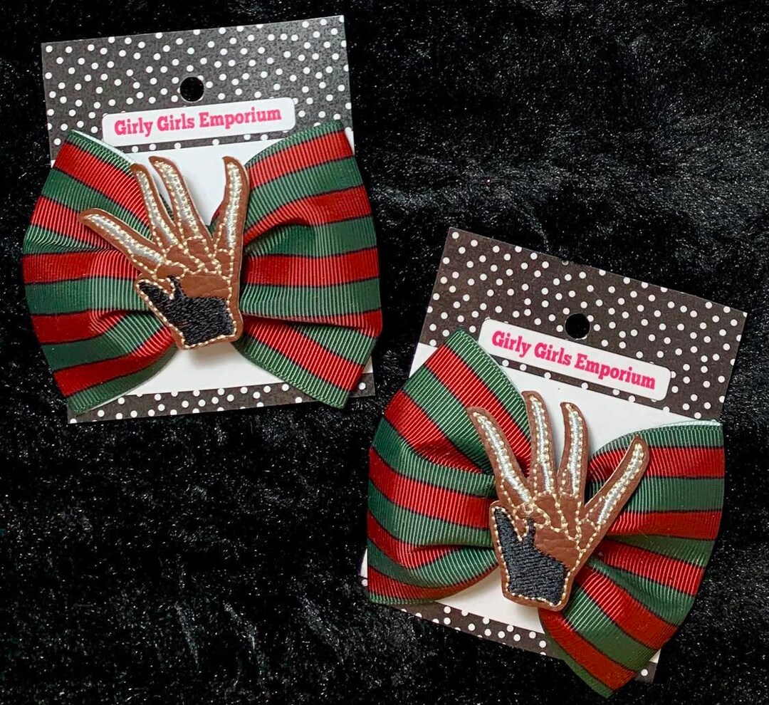READY TO SHIP Fred Horror Movie Hairbow, Fred Horror Movie Bow, Slasher ...