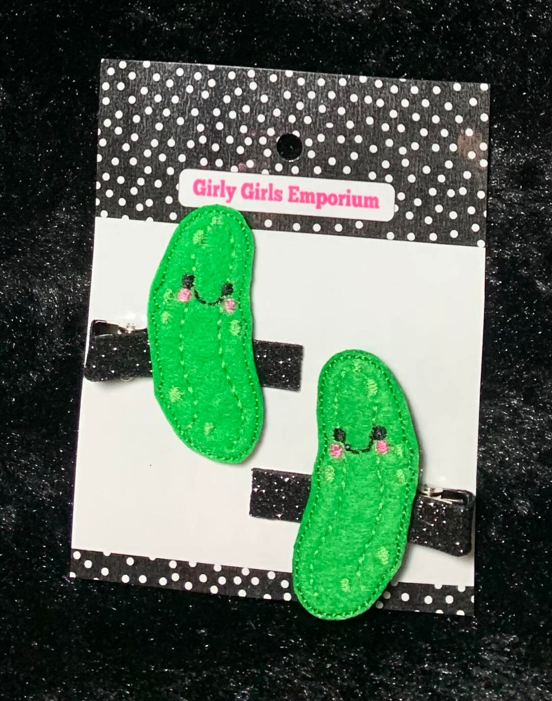 READY TO SHIP Pickle Hairclips, Pickle Hair Clip, Pickle Hairbow ...