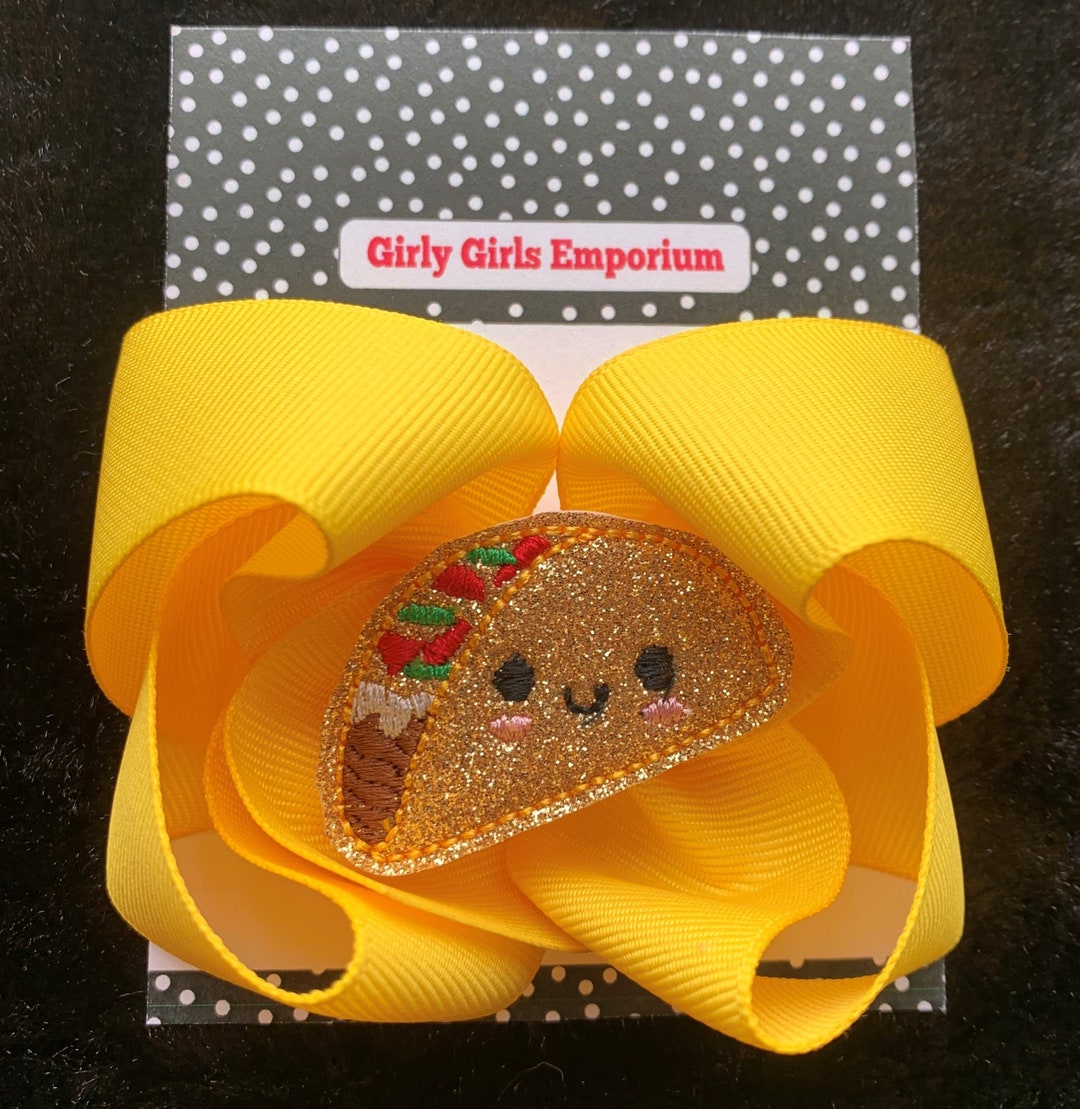 Taco Hair Bow / Taco Headband / Taco Bow / Taco Hairbow / Taco Birthday ...
