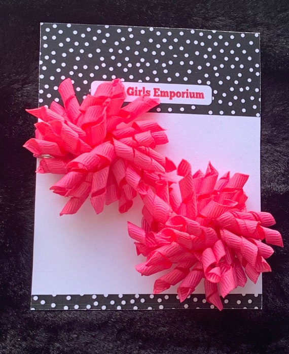 READY TO SHIP Korker Pigtail Bows / Set of 2 Corker Bows / - Etsy