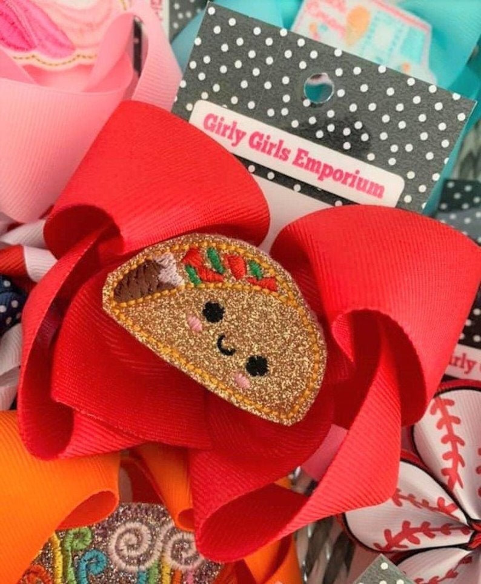 Taco Hair Bow / Taco Headband / Taco Bow / Taco Hairbow / Taco - Etsy