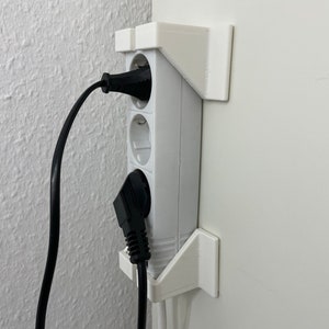 Power Strip Bracket 3D Printed for Wall or Desk Universal Multiple Plug ...
