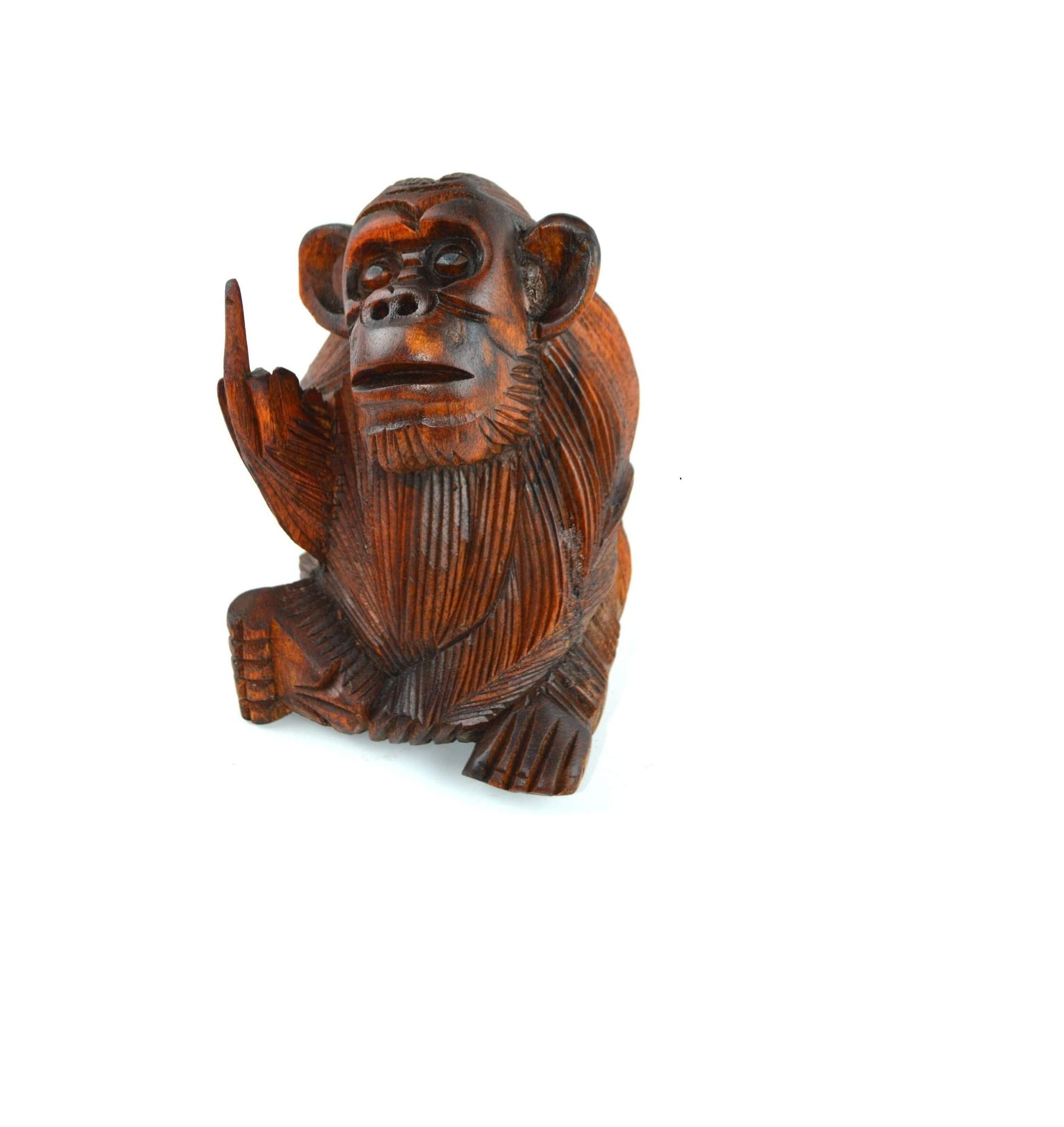 6 Inch Rude Monkey Flipping the Bird Middle Finger Wooden - Etsy