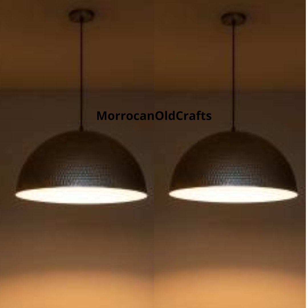 Set of 2, Dome Copper Pendant Lamp , Moroccan Hanging Lamp,exquisite ...