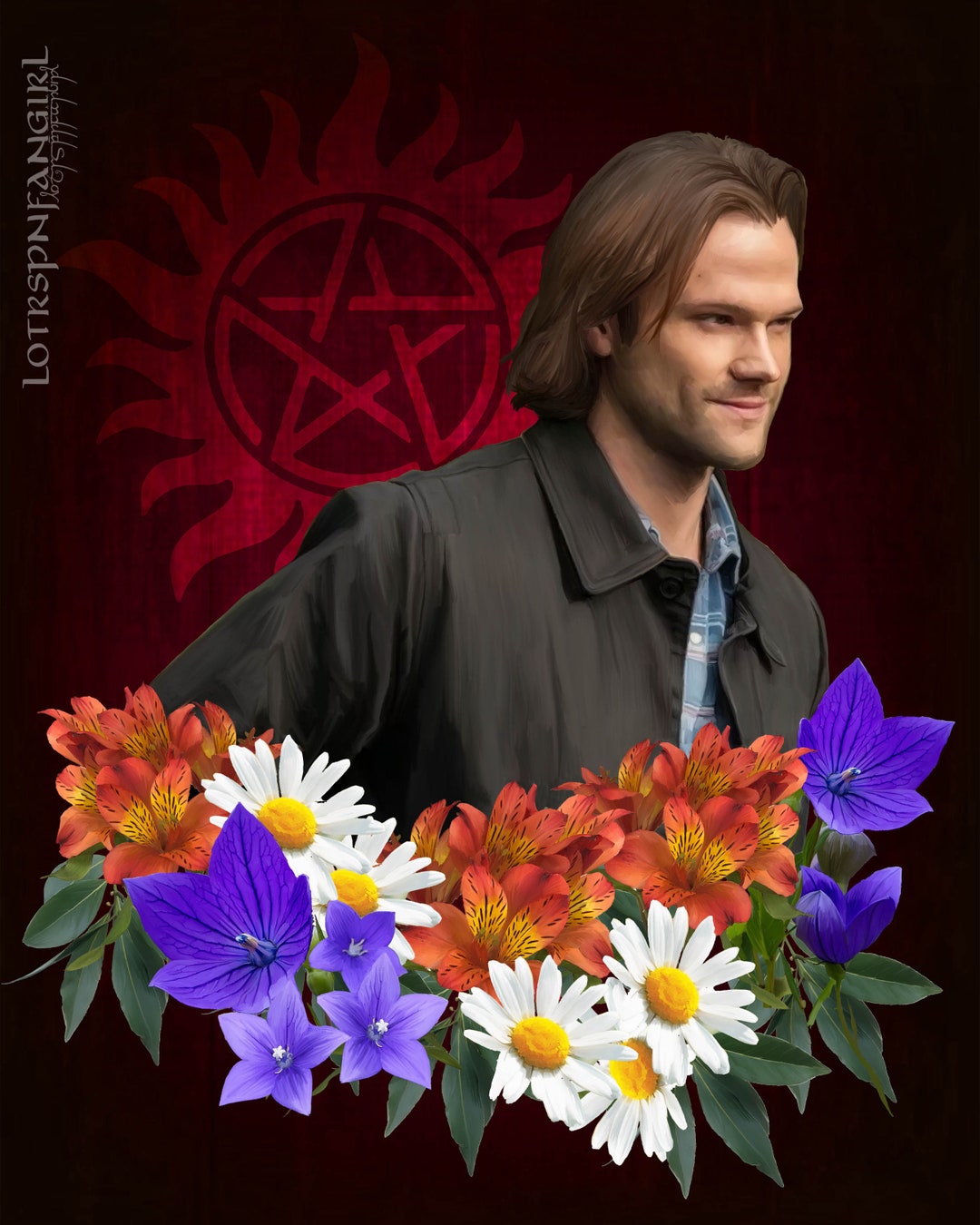 Sam - Supernatural Bouquet- STICKER & PRINT - Etsy