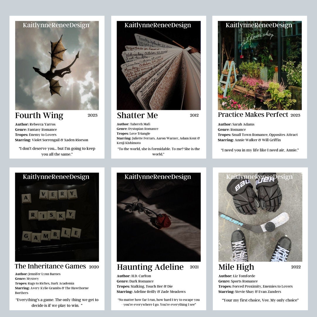 Book Polaroid Poster Art Print Aesthetic Wall Print Decor Book Merch ...