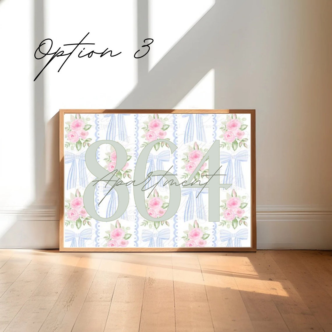 Custom College Coquette Bow Preppy Wall Art Print College Wall Decor ...