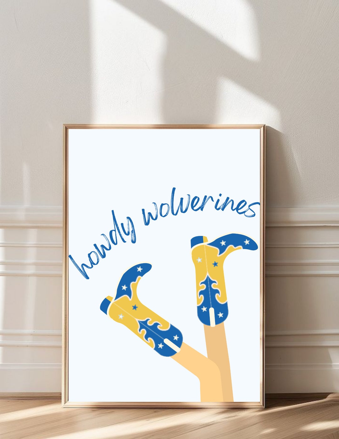 University of Michigan Cowgirl Go Wolverines Wall Art Aesthetic Wall ...